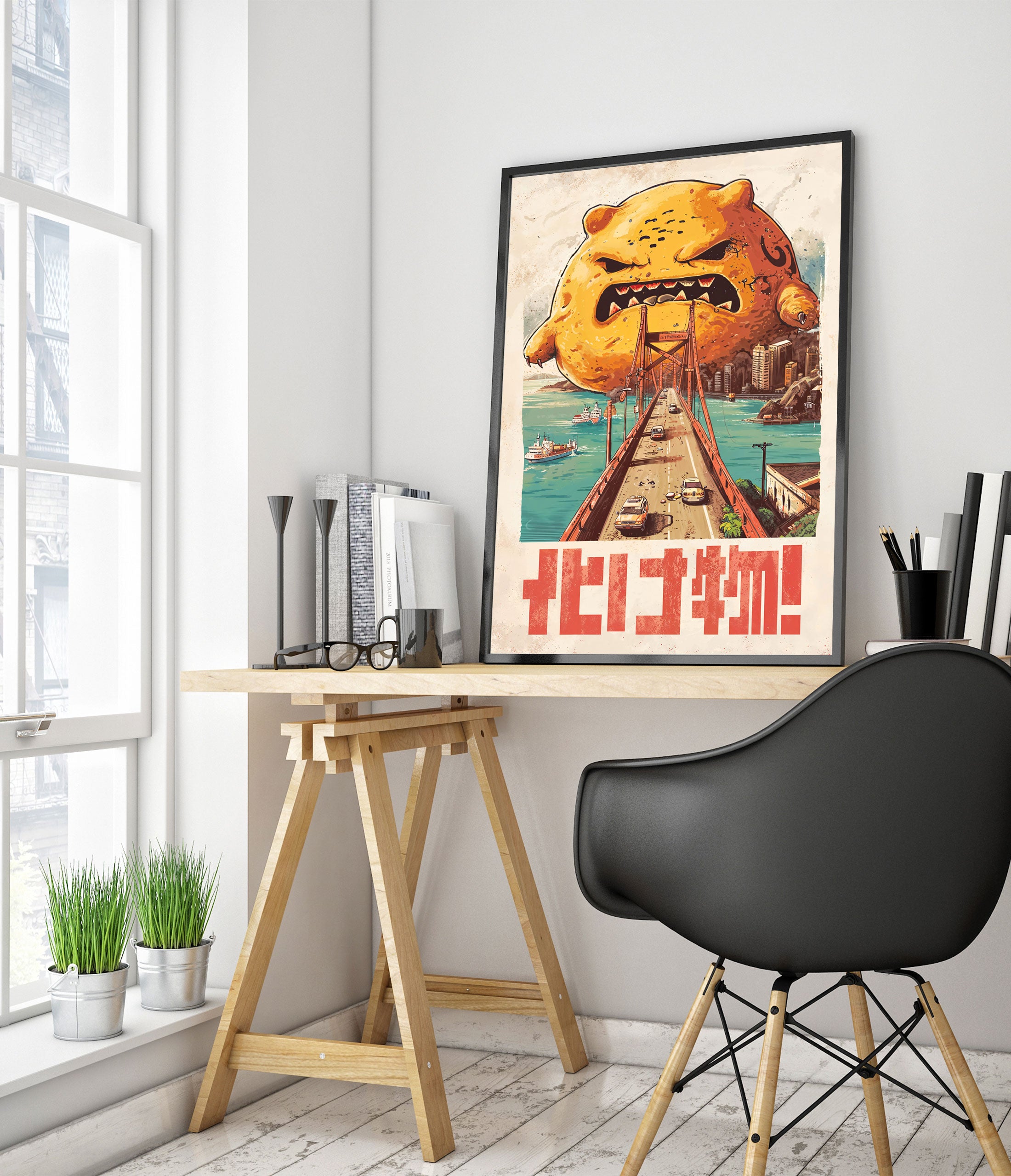 Monster of Golden Gate | Cartoon | Framed Prints & Posters – Animato