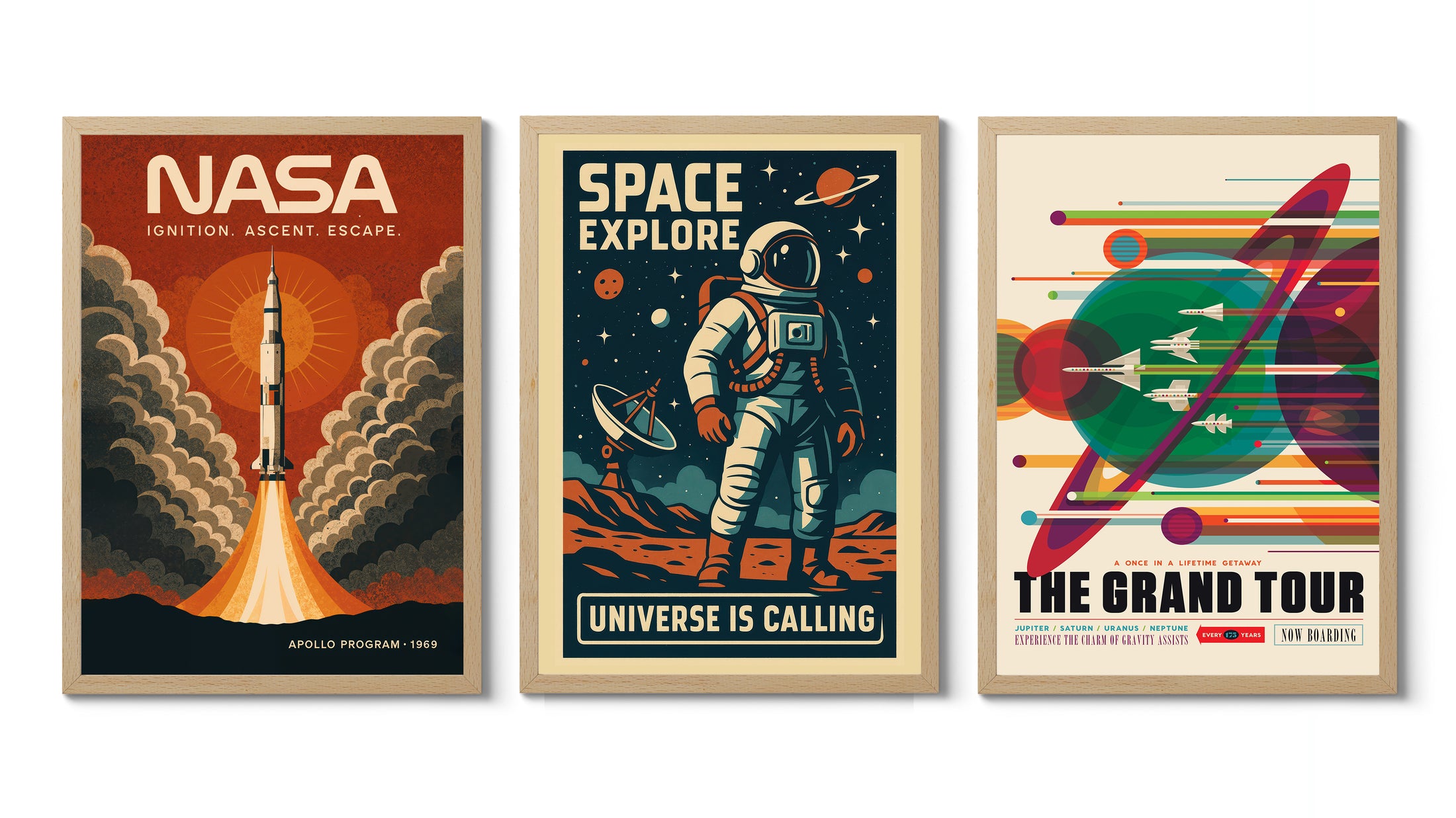 Classic Space Trio | Space | Framed Prints & Posters – Animato