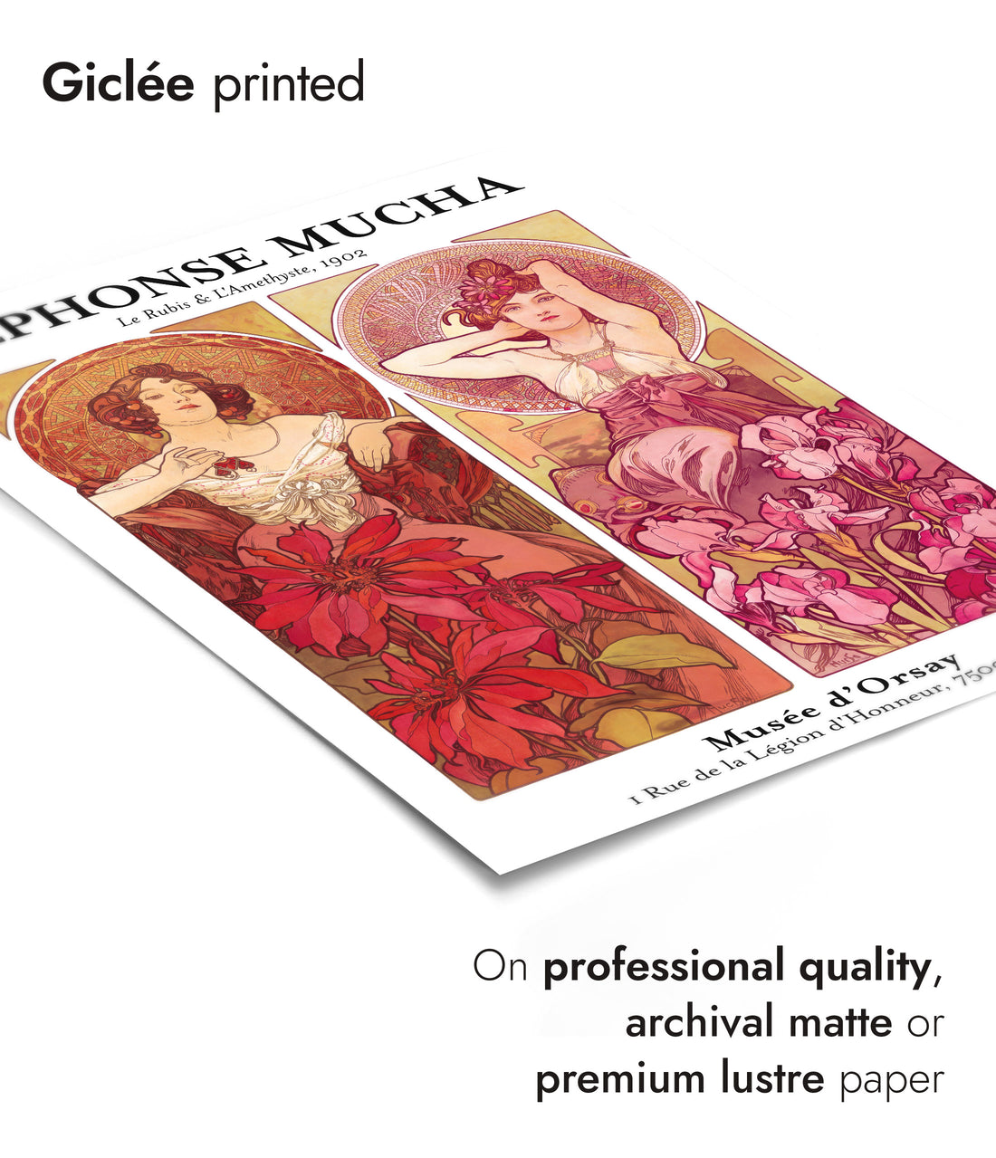 Le Rubis & L'Amethyste - Alphonse Mucha | Art | Framed Prints & Posters ...
