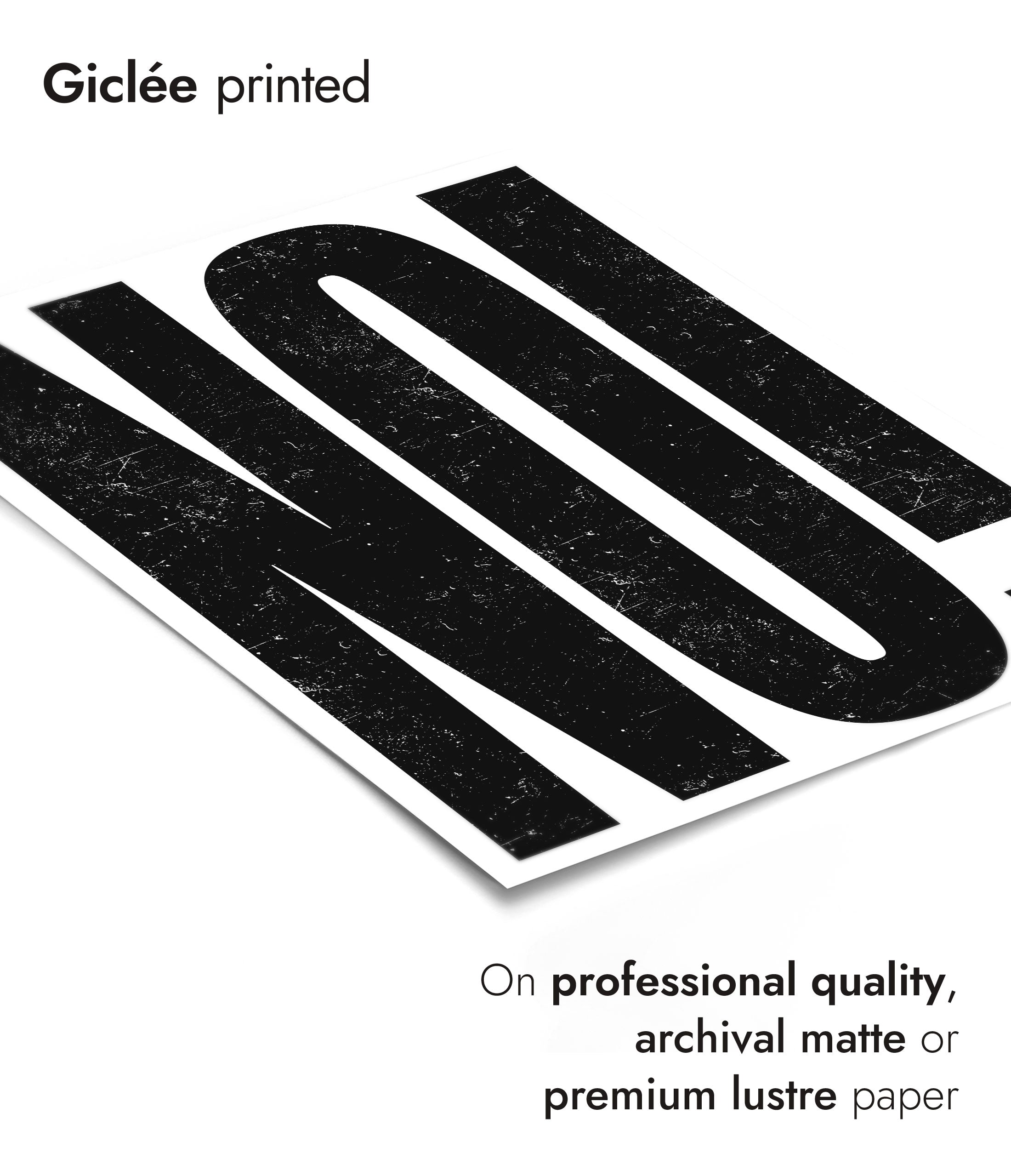 No! Black | Typography | Framed Prints & Posters – Animato