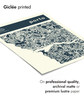 Porto - City Map | Travel | Framed Prints & Posters – Animato