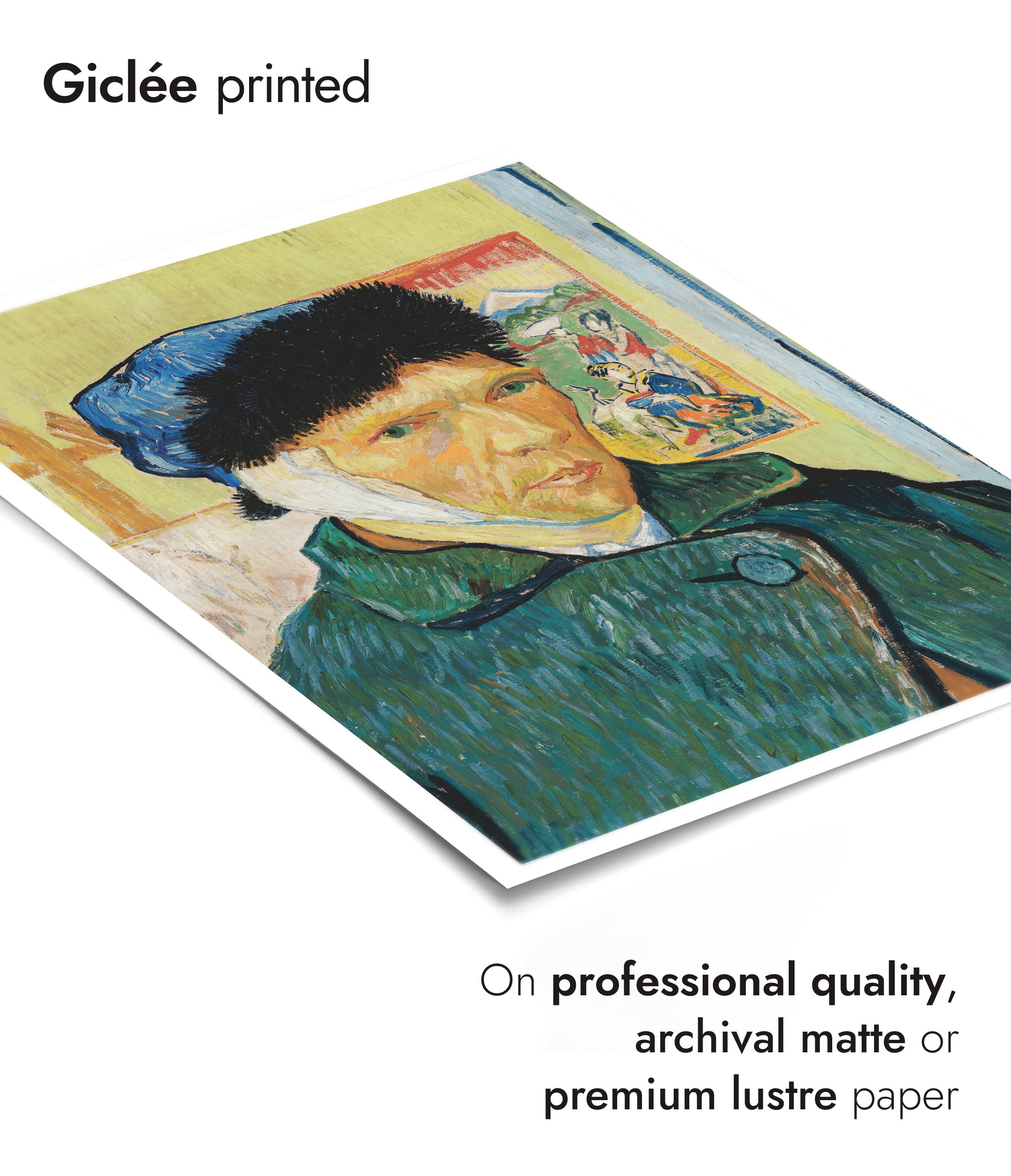 Self-Portrait with Bandaged Ear - Vincent van Gogh | Art | Framed ...