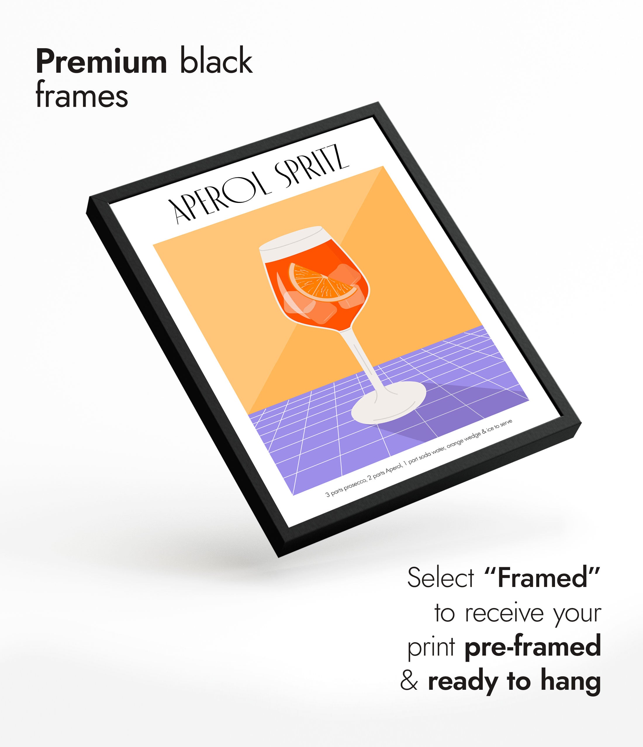 Aperol Spritz - Cocktails | Cocktails | Framed Prints & Posters – Animato