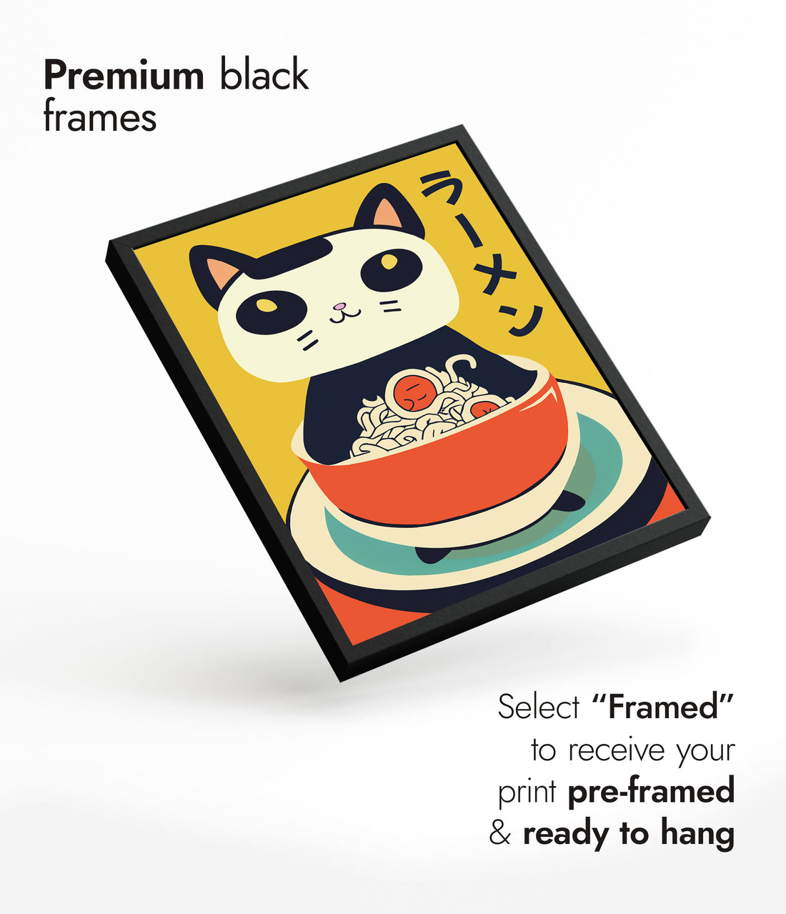 Ramen Cat - Anime | Anime & Cartoon | Framed Prints & Posters – Animato