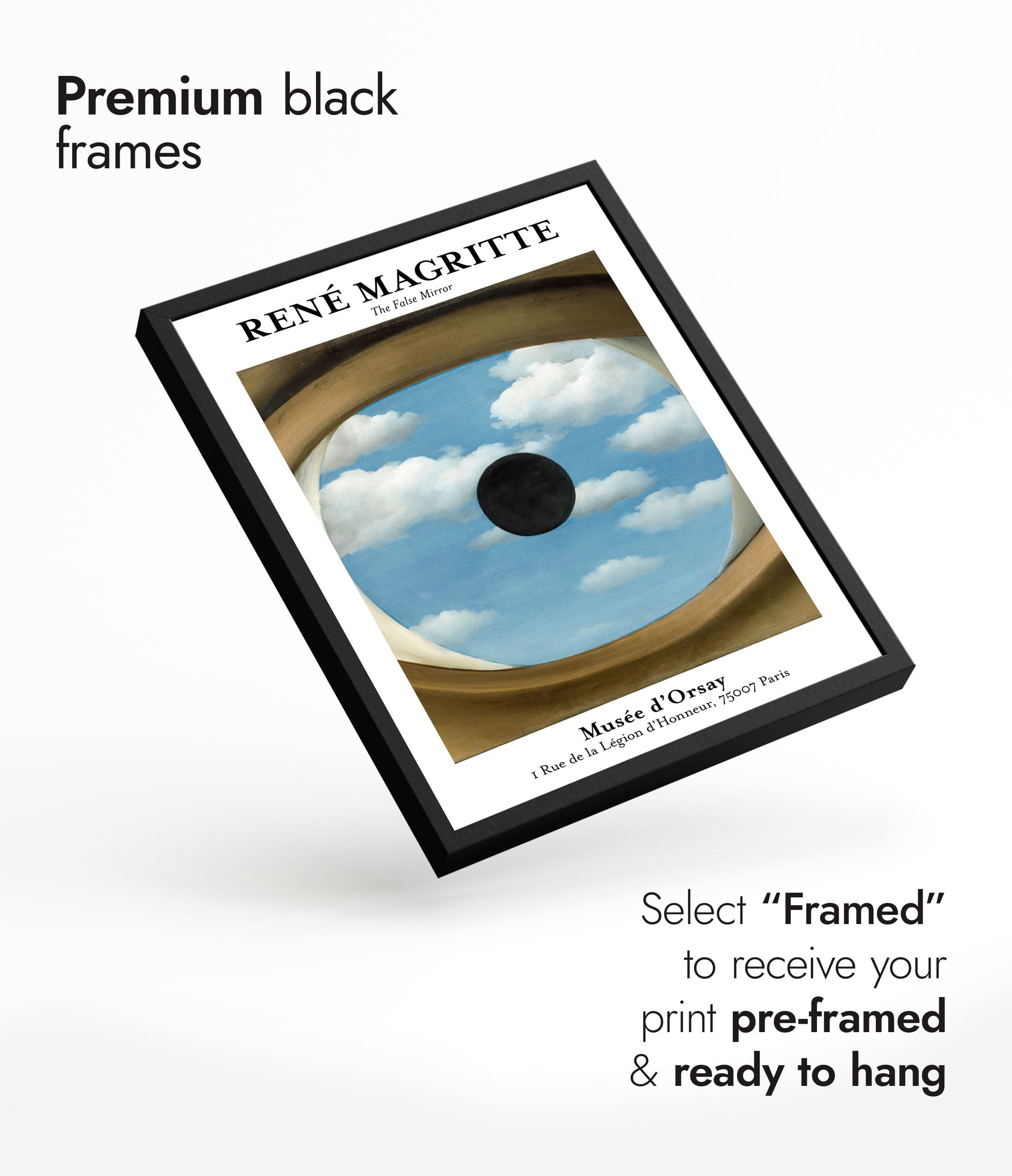 The False Mirror - René Magritte | Art | Framed Prints & Posters – Animato