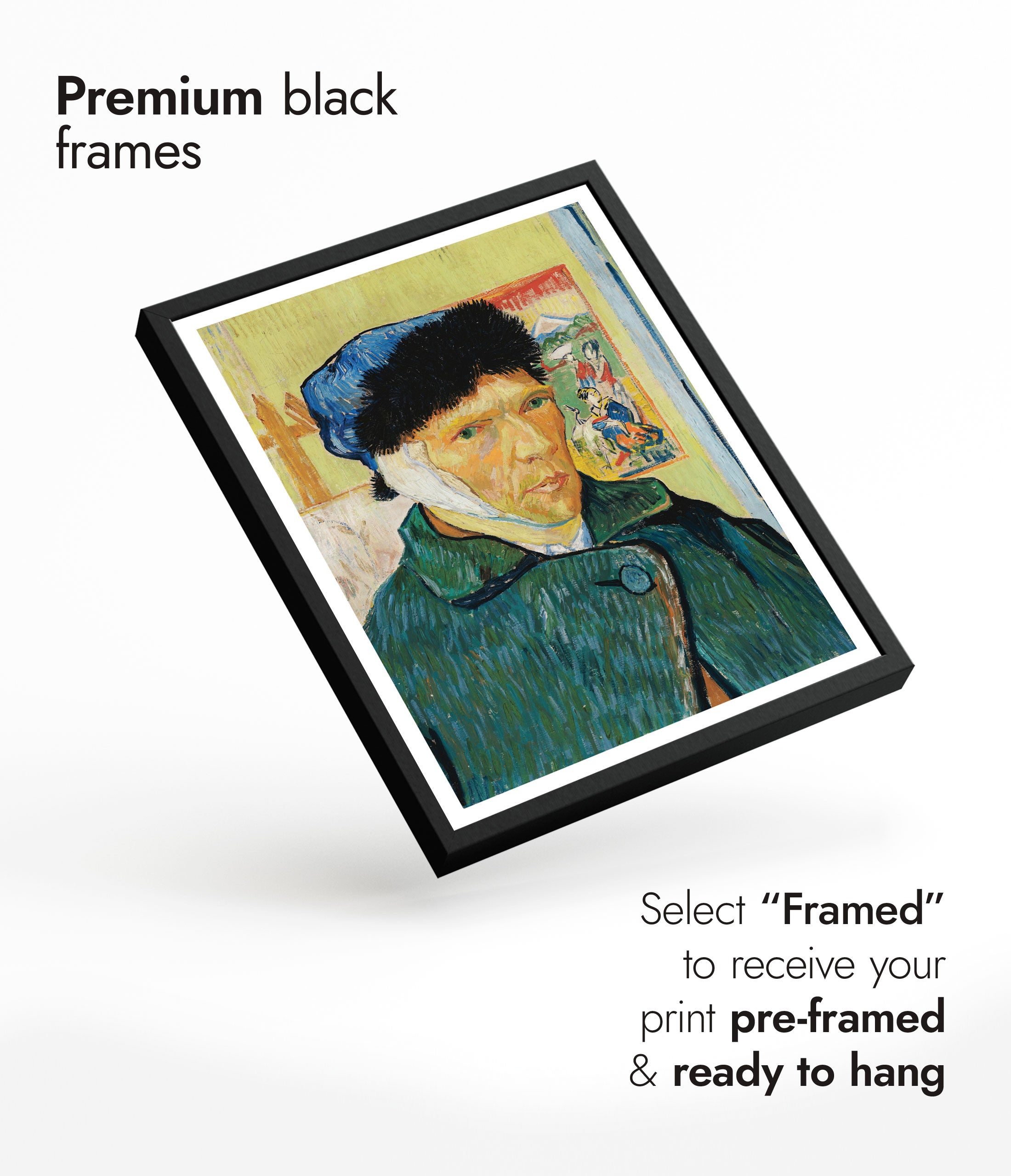 Self-Portrait with Bandaged Ear - Vincent van Gogh | Art | Framed ...