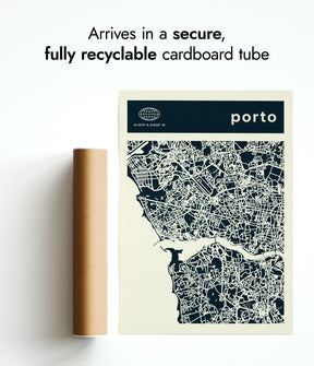 Porto - City Map | Travel | Framed Prints & Posters – Animato