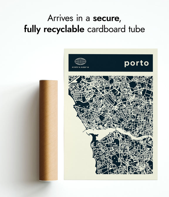 Porto - City Map | Travel | Framed Prints & Posters – Animato