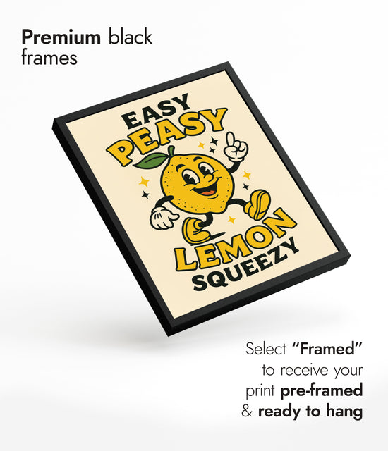Easy Peasy | Vintage | Framed Prints & Posters – Animato