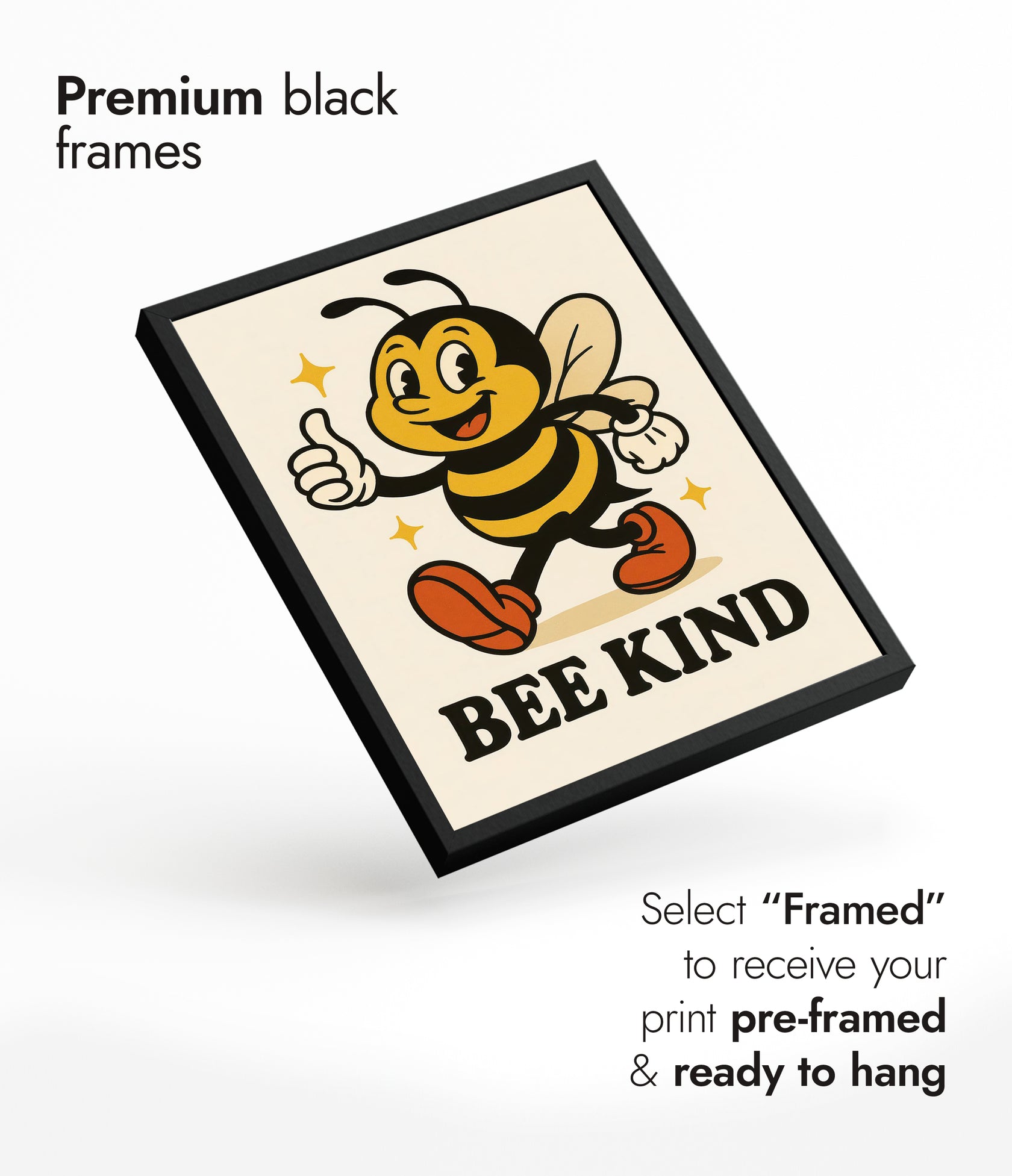 Bee Kind | Vintage | Framed Prints & Posters – Animato
