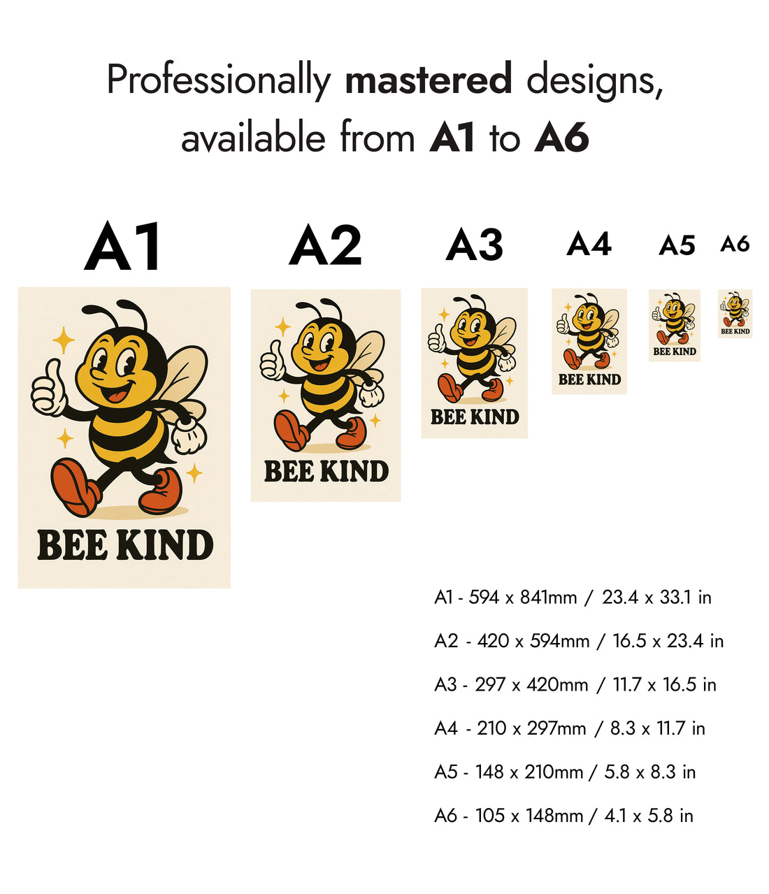 Bee Kind | Vintage | Framed Prints & Posters – Animato