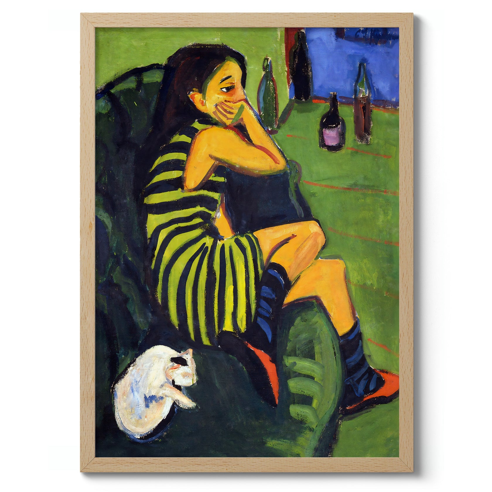 Artistin (Marcella) - Ersnt Ludwig Kirchner | Masterpieces | Framed ...