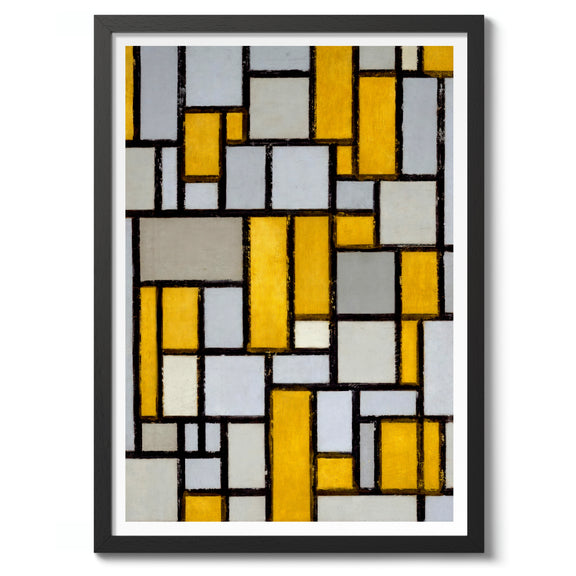 Composition with Grid 1 - Piet Mondrian | Art, Mid-century | Framed ...