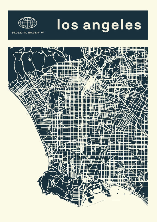 Los Angeles - City Map | Travel | Framed Prints & Posters – Animato