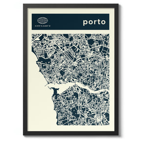Porto - City Map | Travel | Framed Prints & Posters – Animato