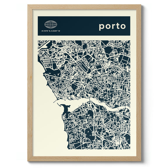 Porto - City Map | Travel | Framed Prints & Posters – Animato