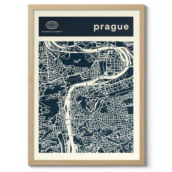 Prague - City Map | Travel | Framed Prints & Posters – Animato
