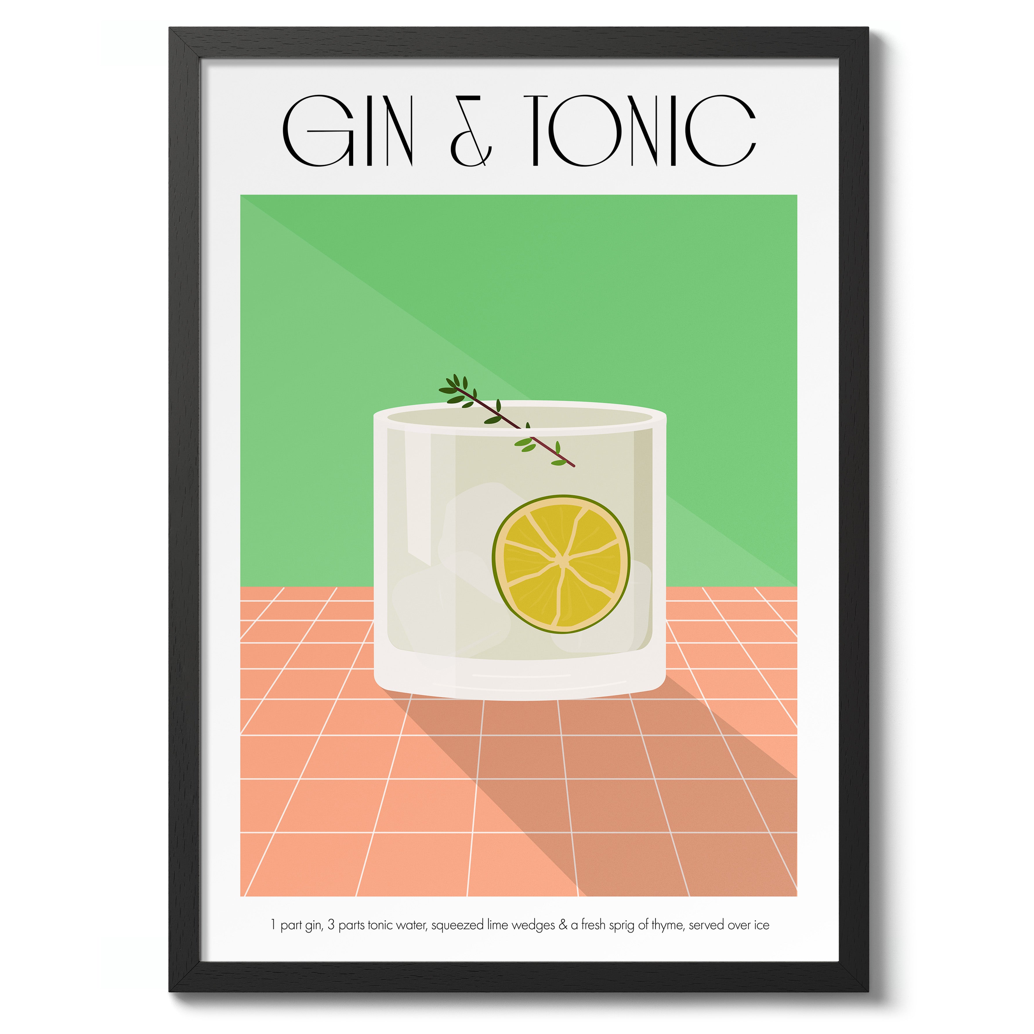 Gin & Tonic - Cocktails | Cocktails | Framed Prints & Posters – Animato