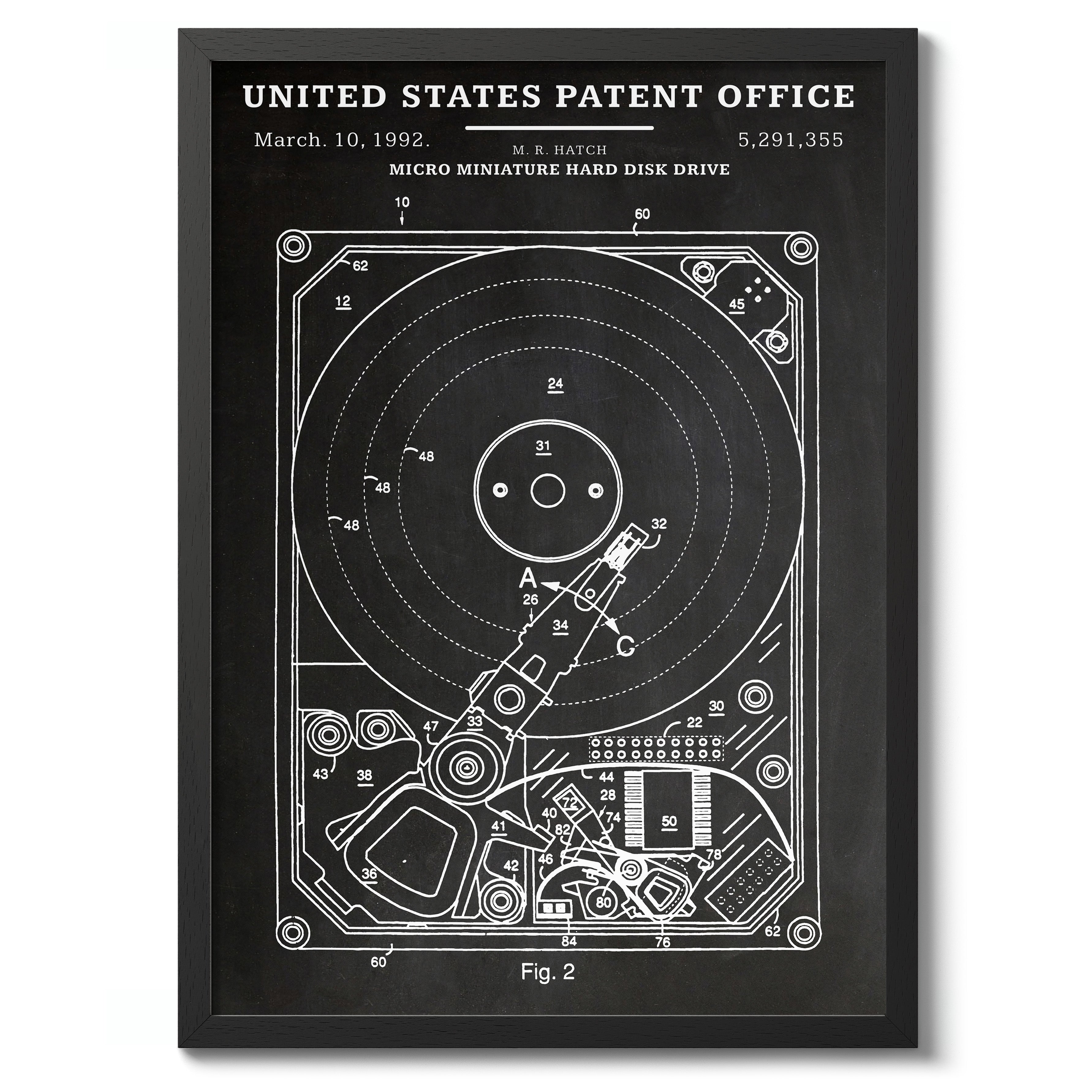 Hard Disk Drive - Patent | Patents | Framed Prints & Posters – Animato