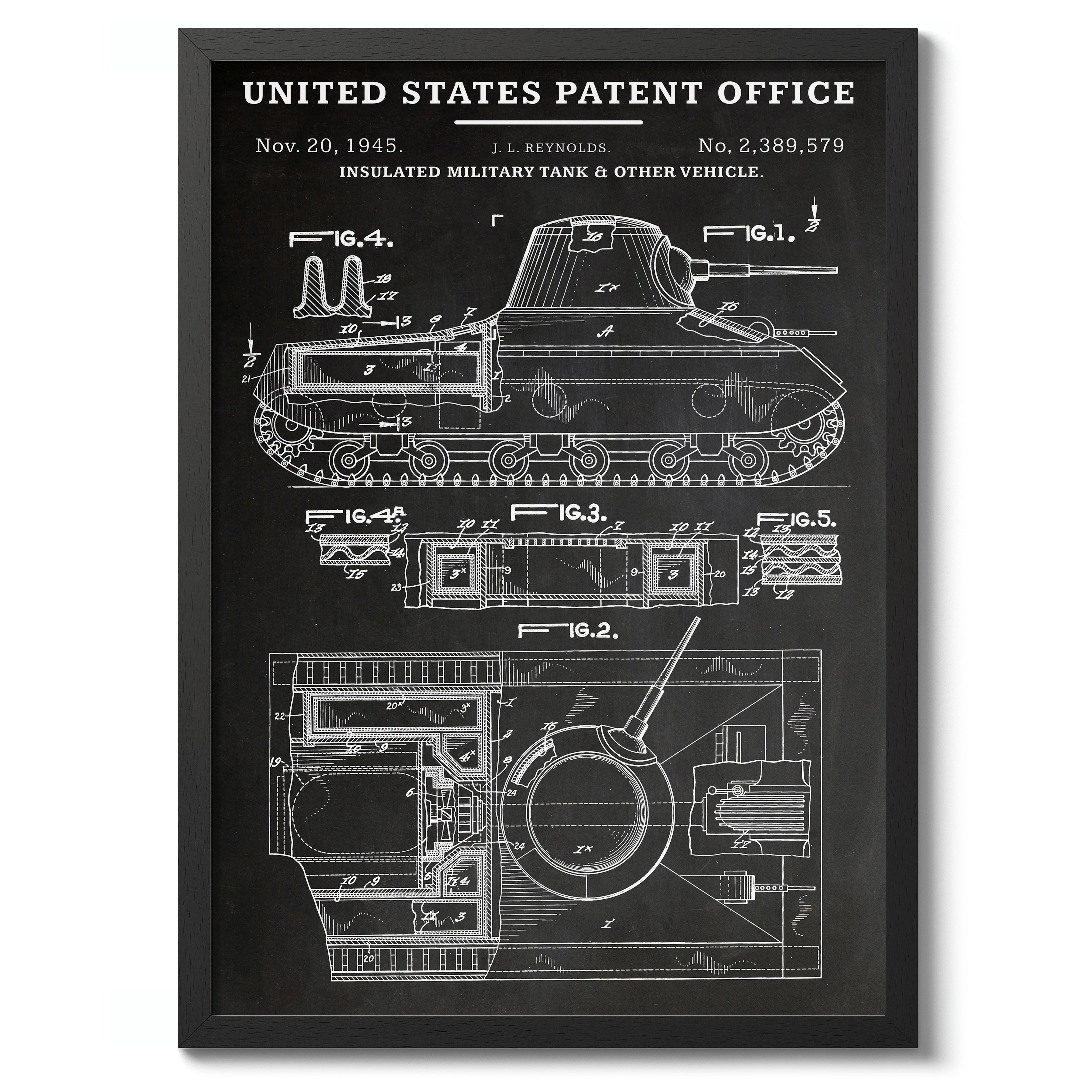 Military Tank - Patent | Patents | Framed Prints & Posters – Animato