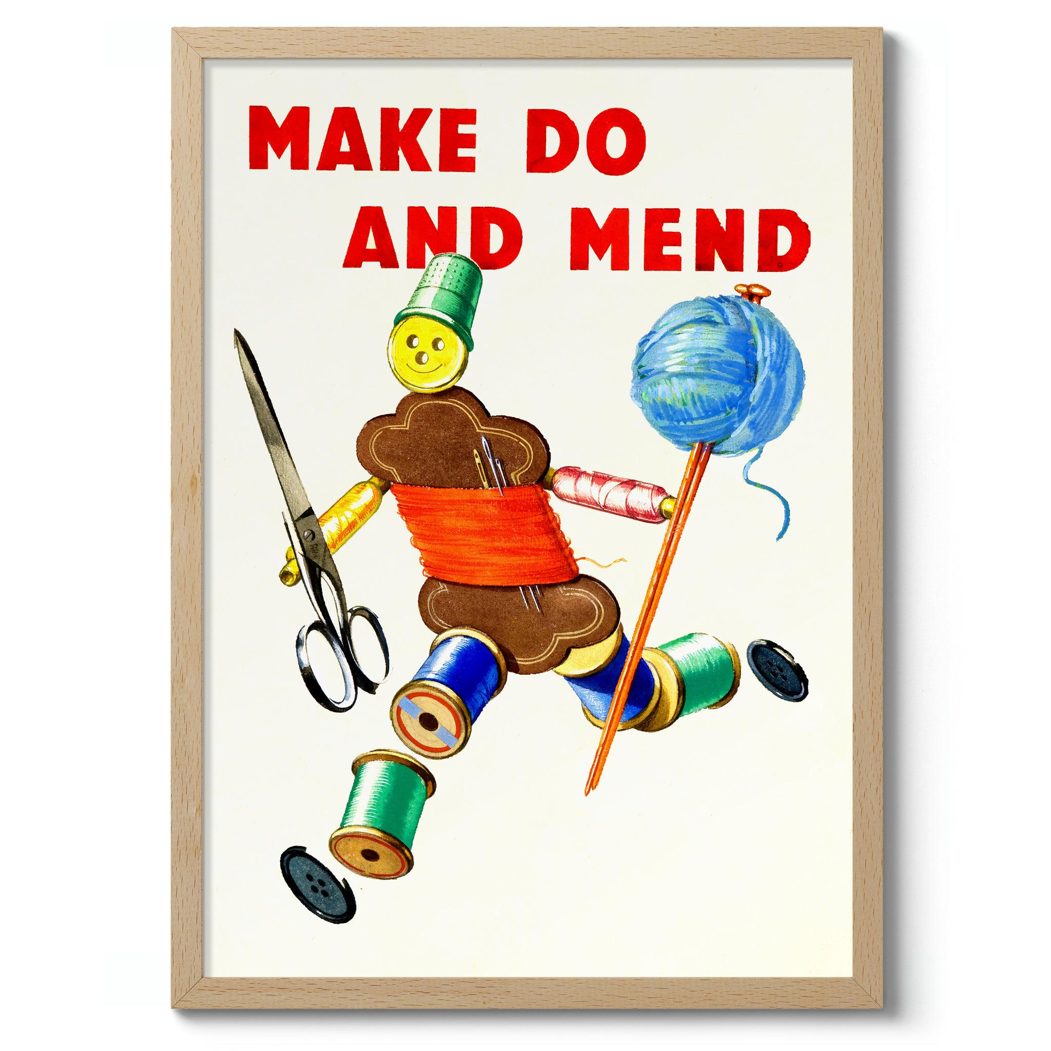 Make Do and Mend - Propaganda | Vintage | Framed Prints & Posters – Animato