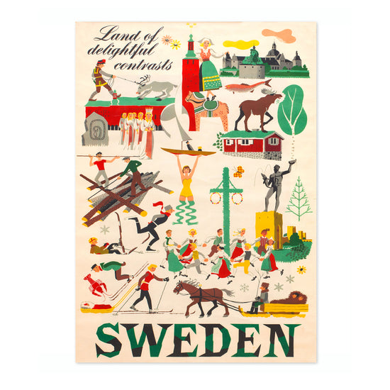 Sweden - Vintage Travel | Framed Prints & Posters – Animato