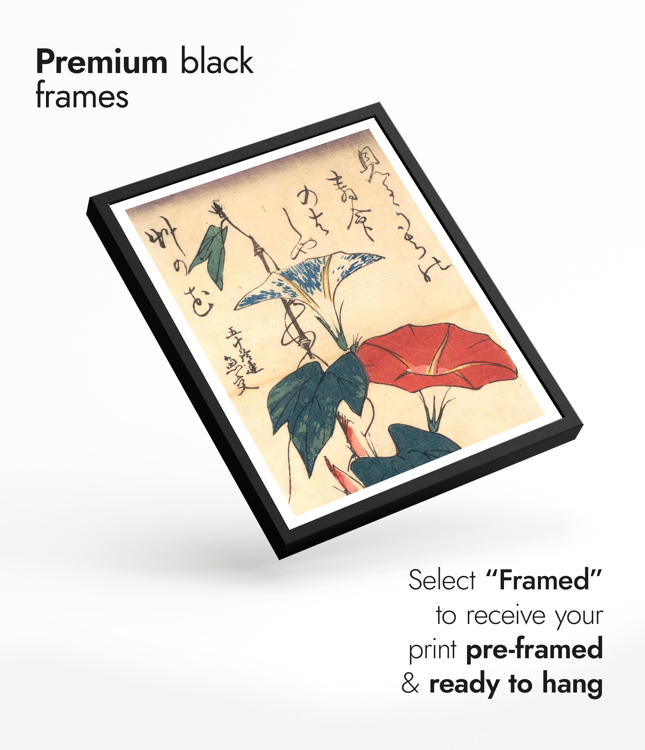 Morning Glories with Poem by Gyoko - Utagawa Hiroshige | Japanese ...