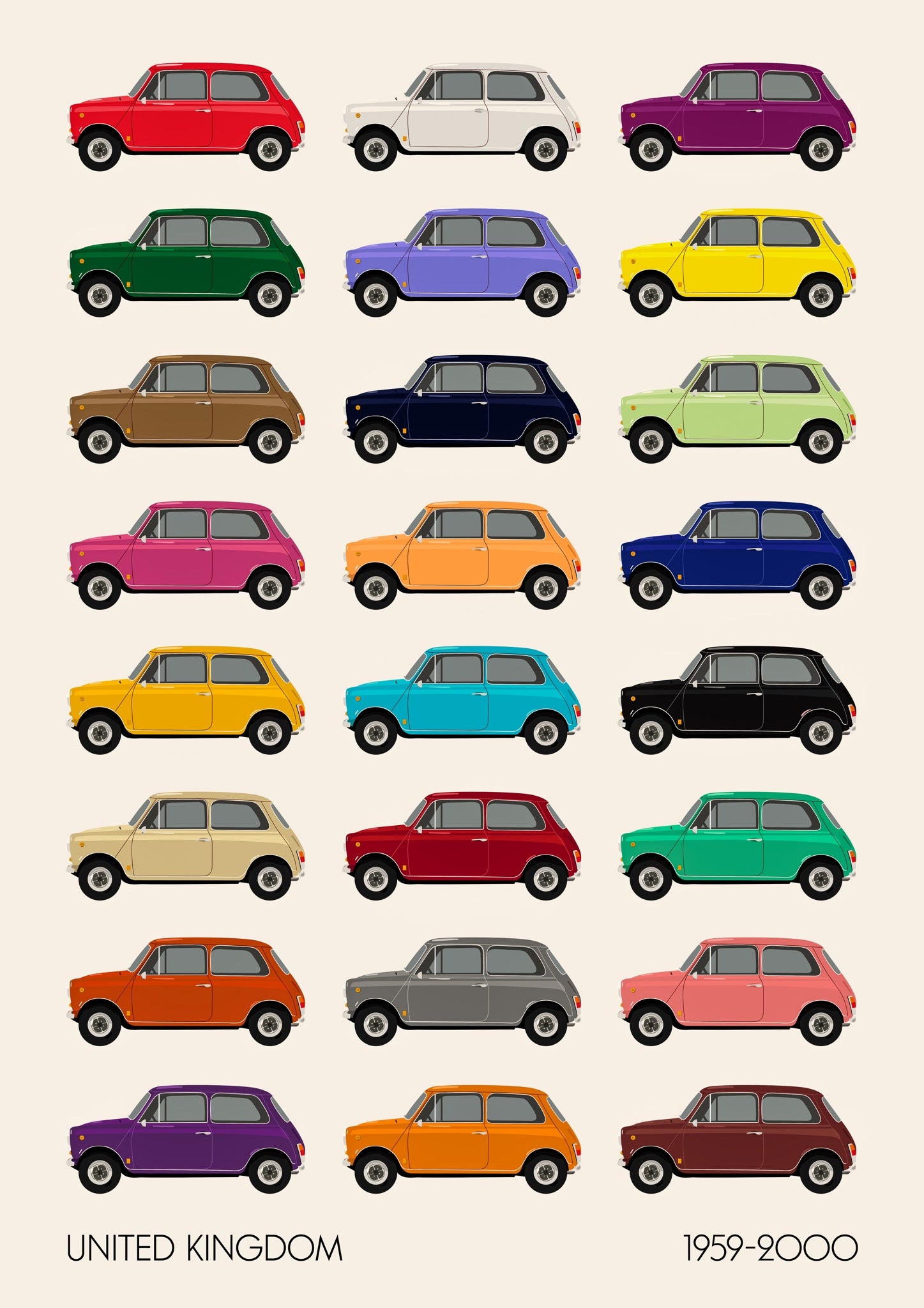 British Classic Hatchbacks | Vintage | Framed Prints & Posters – Animato