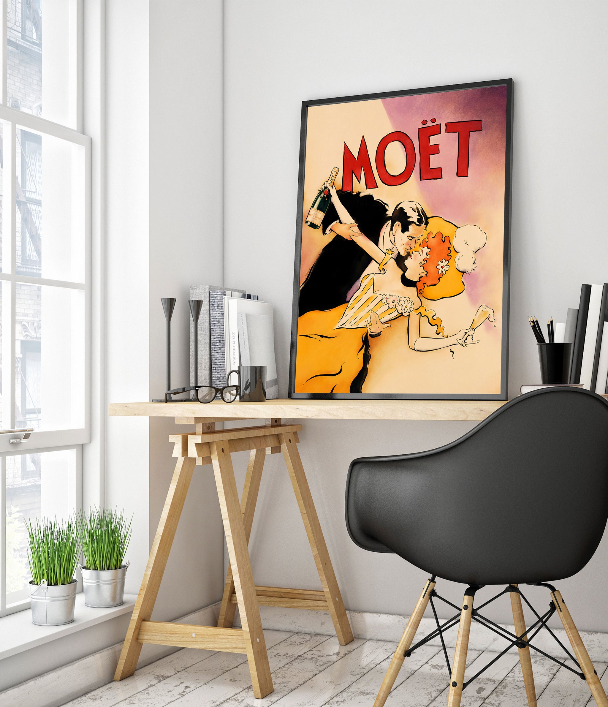 Moët, Champagne - Vintage Advert | Framed Prints & Poster – Animato