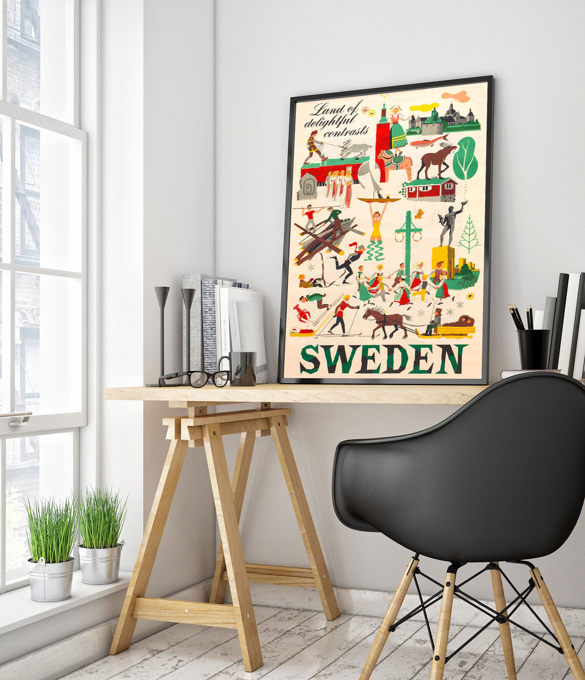 Sweden - Vintage Travel | Framed Prints & Posters – Animato