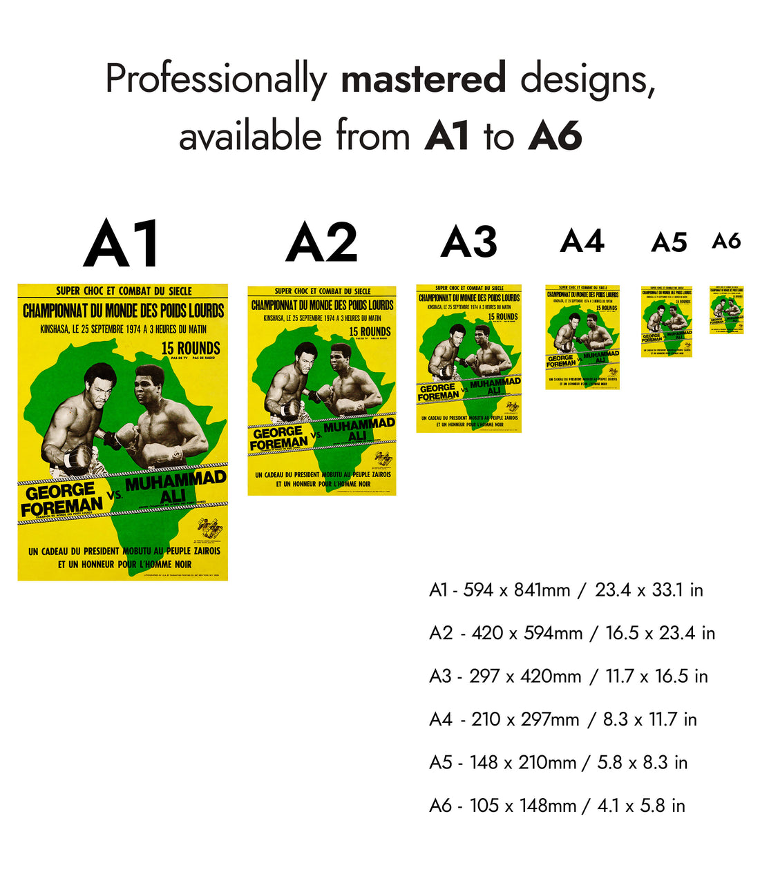 Ali vs Foreman - 1974 | Sports | Framed Prints & Posters – Animato