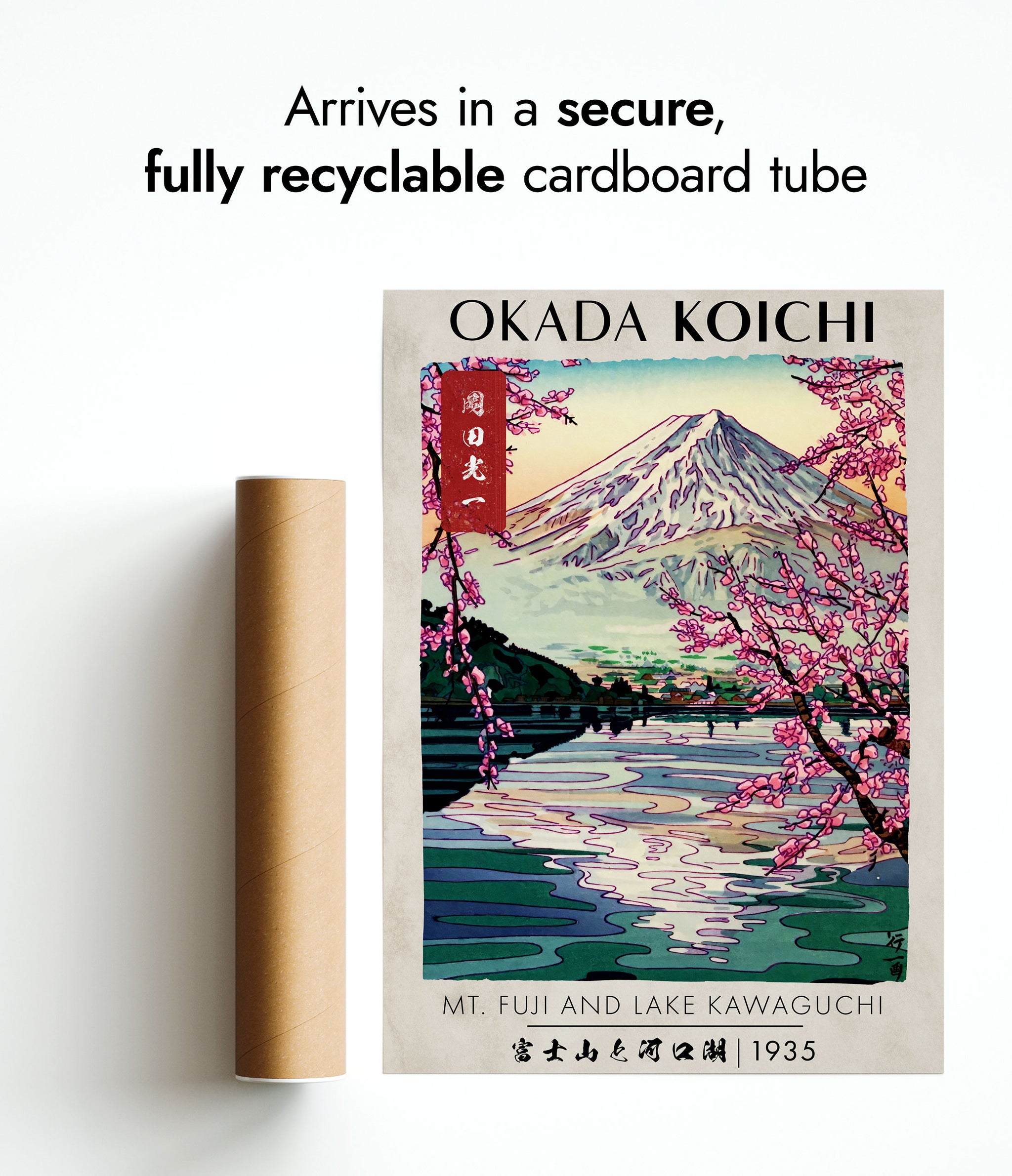 Okada Koichi - Mt. Fuji & Lake Kawaguchi | Japanese Art | Framed Prints ...