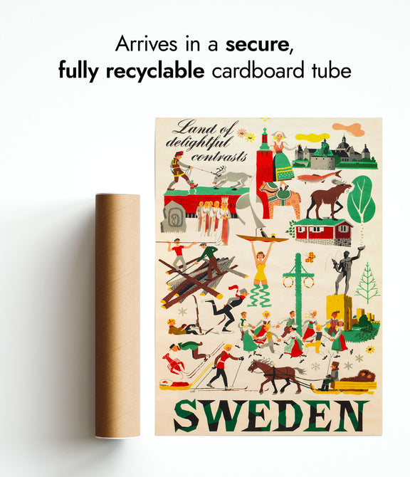 Sweden - Vintage Travel | Framed Prints & Posters – Animato