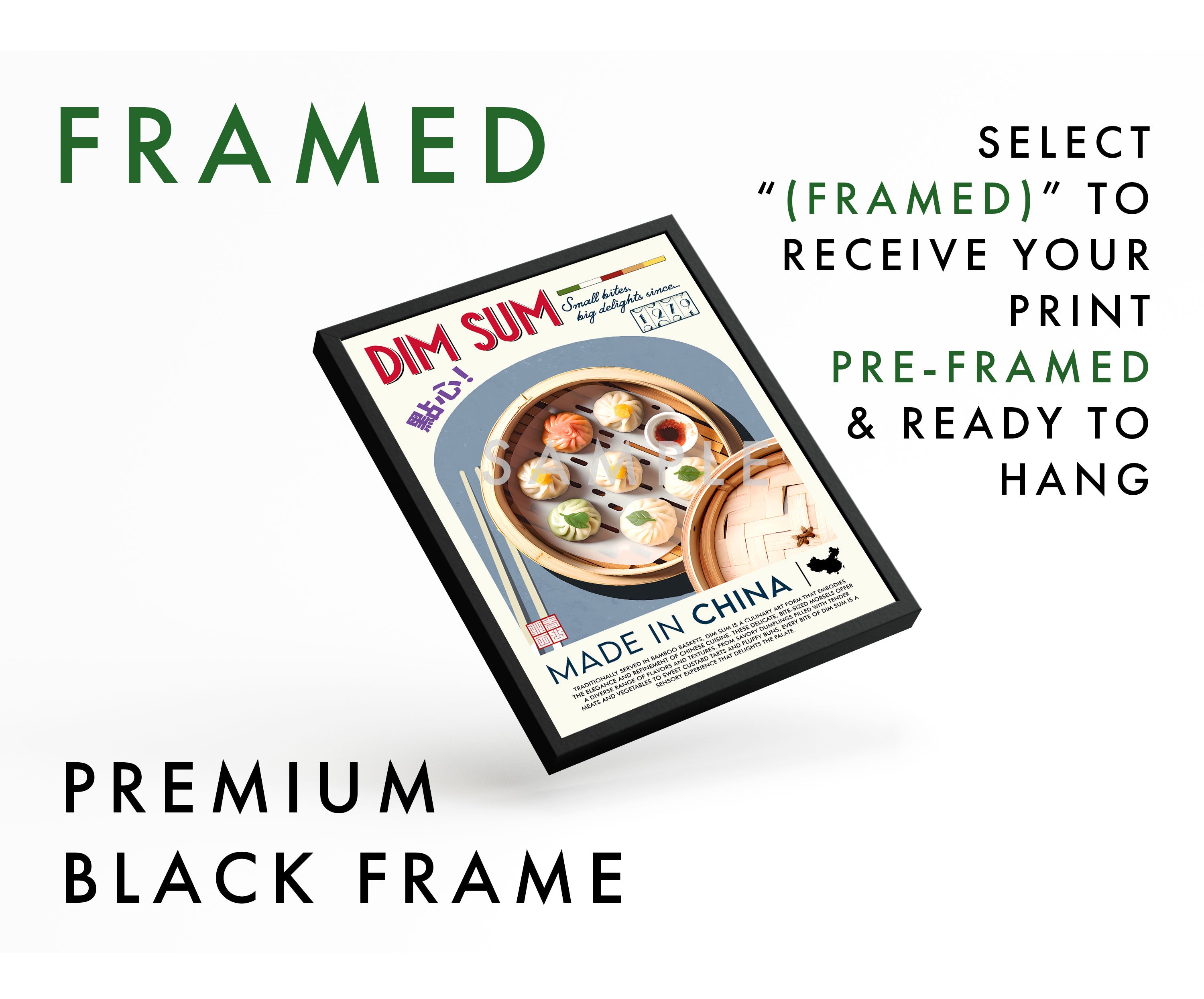 Dim Sum | Chinese Cuisine | Framed Prints & Posters – Animato